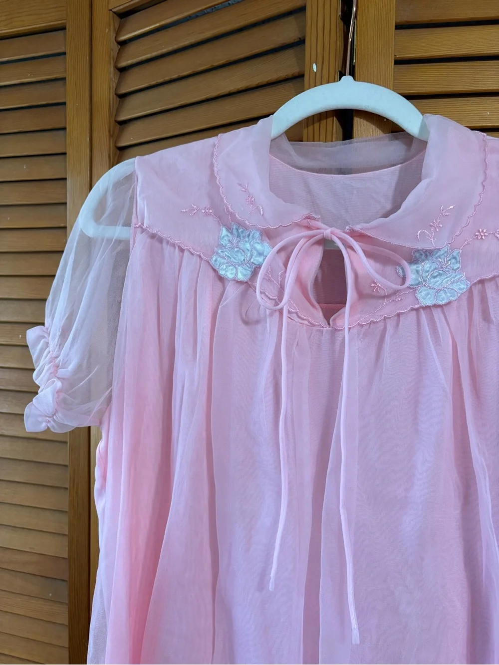 Intimates & Sleepwear | Vintage Pink Pajama Babydoll Top | Poshmark